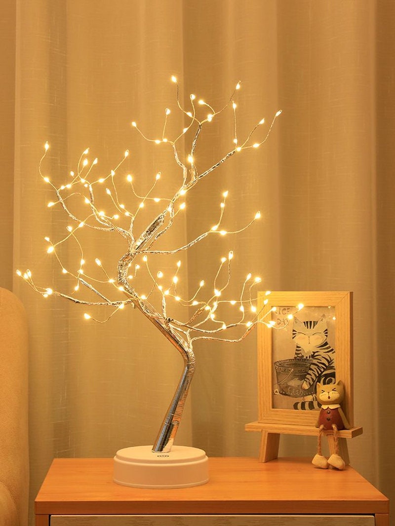 Tabletop Tree Lamp, Decorative LED Lights USB or AA Battery Powered for ...