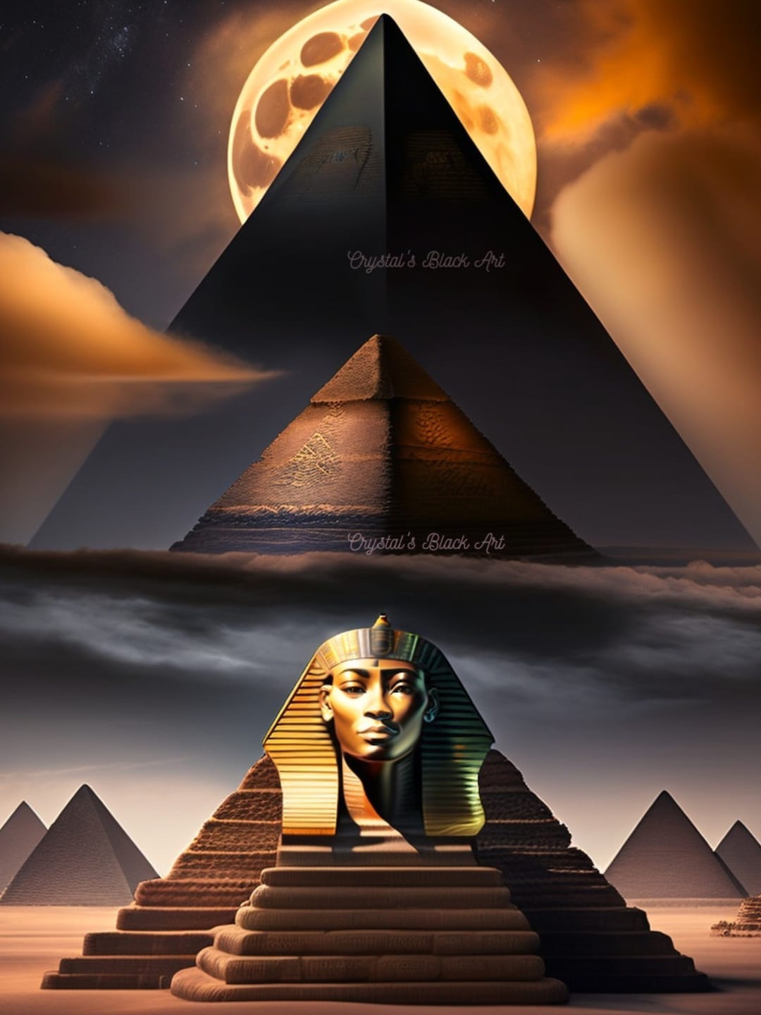 Egyptian Pharaoh Wall Art Print, African Printable Wall Art, Ai Art ...