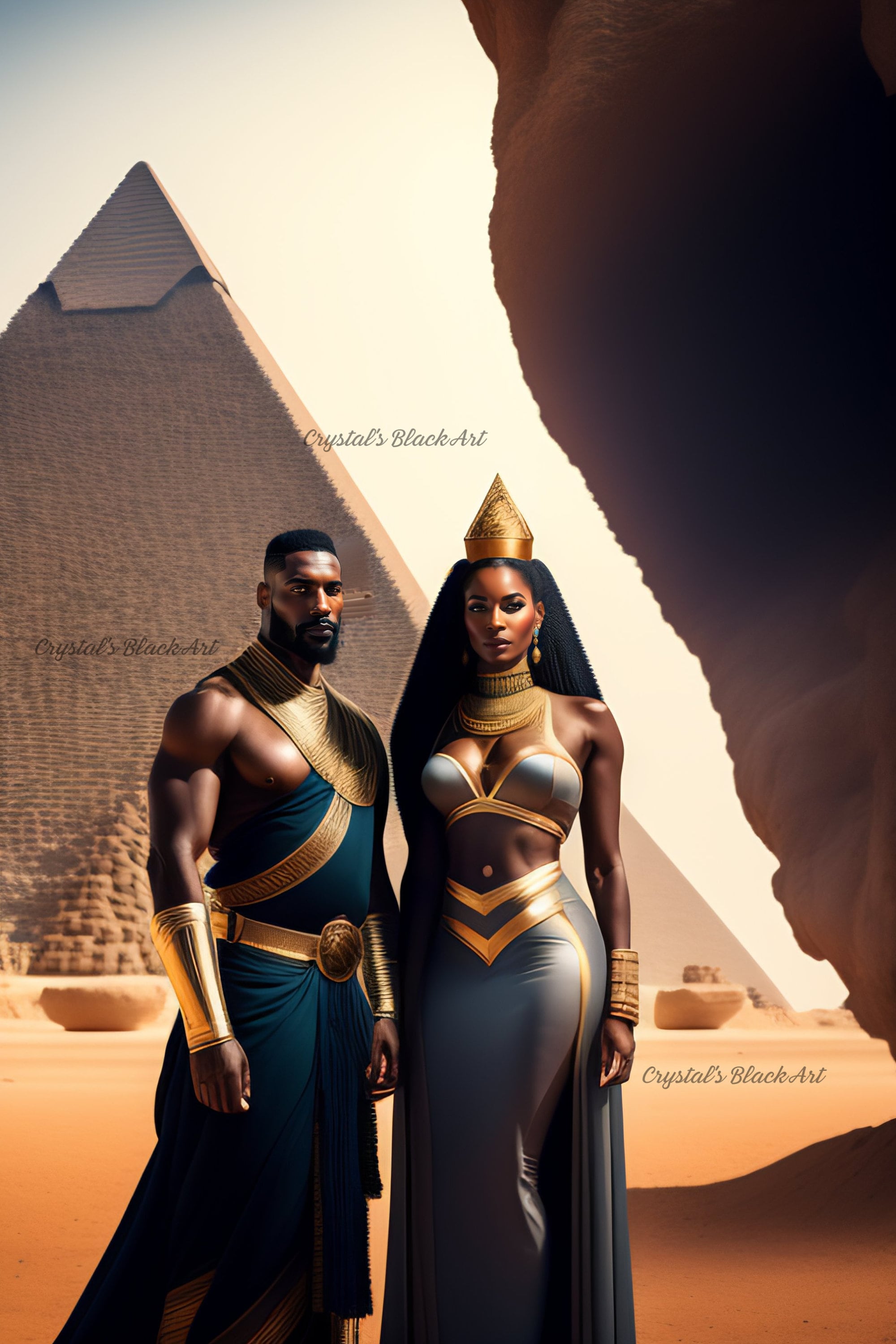 Egyptian King And Queen Art The Ethereal Beauty Of The Egyptian Statue