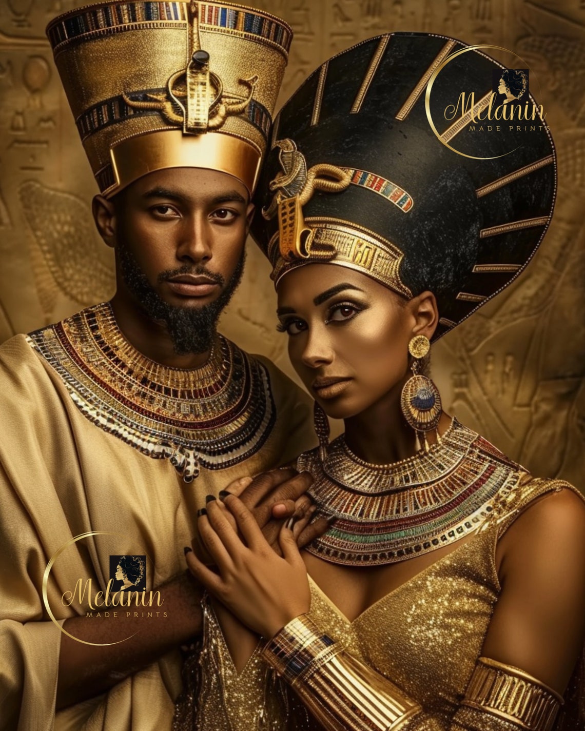 African Egyptian, Black Royal , King & Queen, Printable Wall Art, Downloadable Printai Art - Etsy