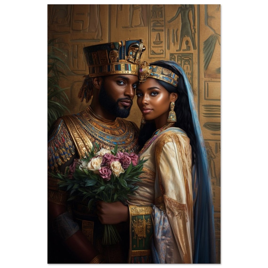 African Art, Black Royal , King & Queen 3 Poster - Etsy