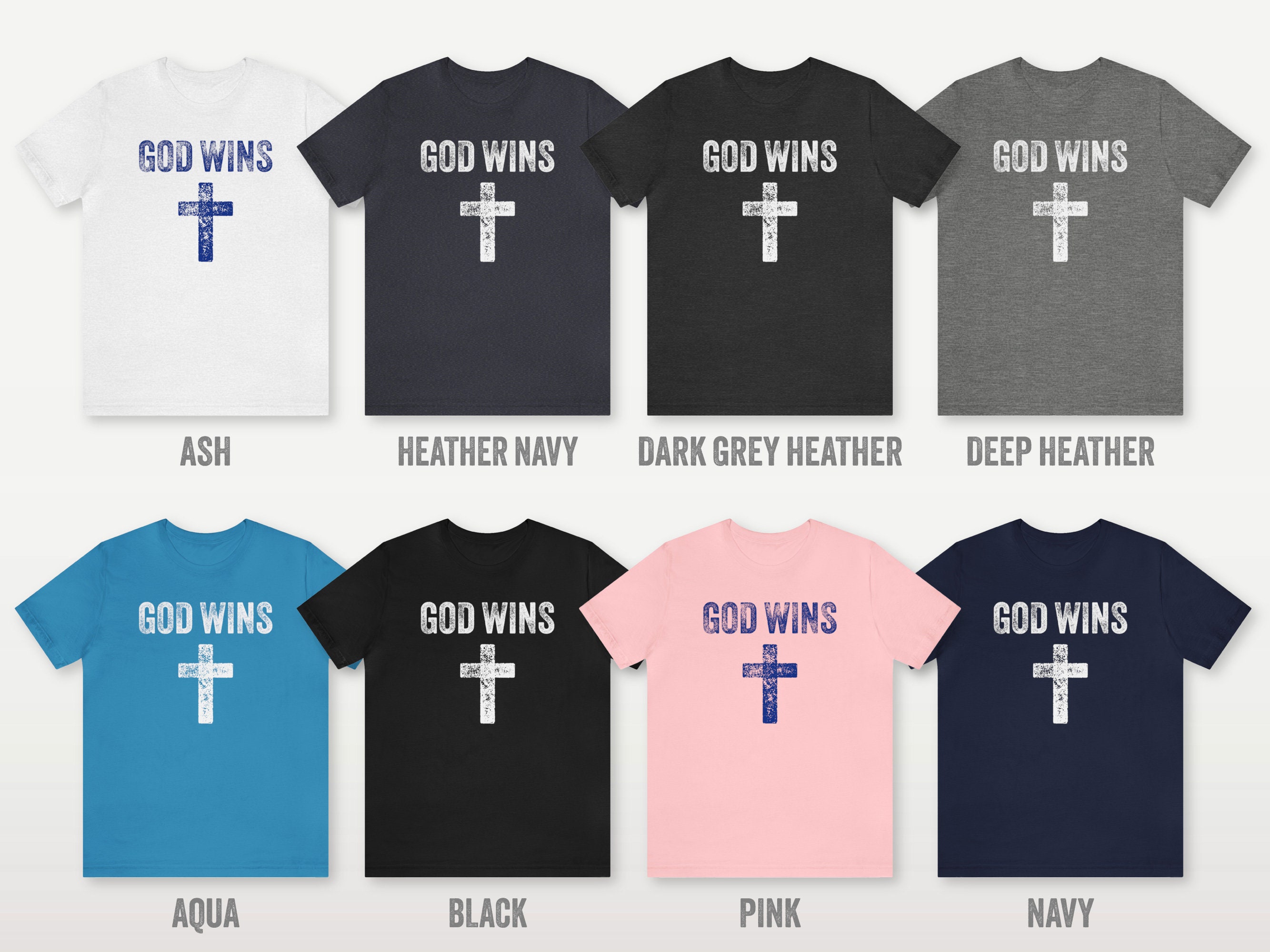 God Wins Christian Vintage Unisex Shirt Jesus Cross Trump T-shirt MAGA ...
