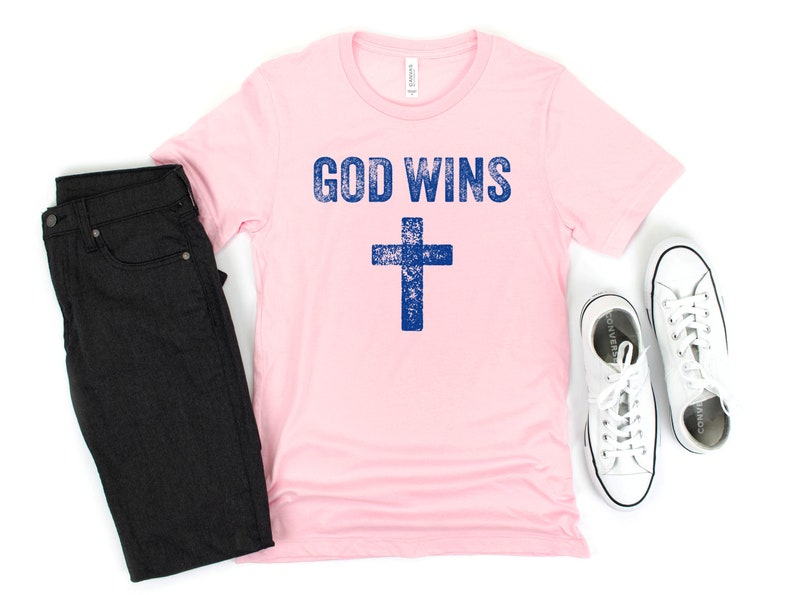 God Wins Christian Vintage Unisex Shirt Jesus Cross Trump T-shirt MAGA ...