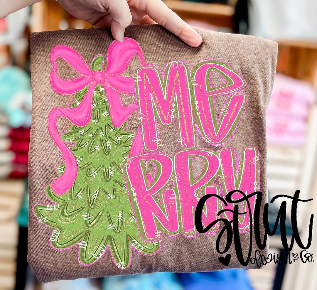 Merry Doodle Christmas Tree PNG - Trendy Christmas Design - Christmas ...