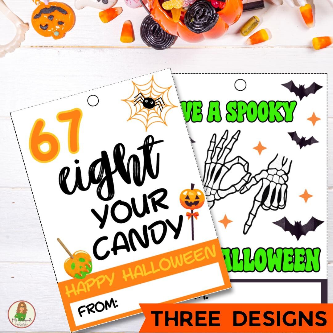 67 Halloween Favor Tags, Boo Gift Tags, Trick or Treat Favor Tags ...