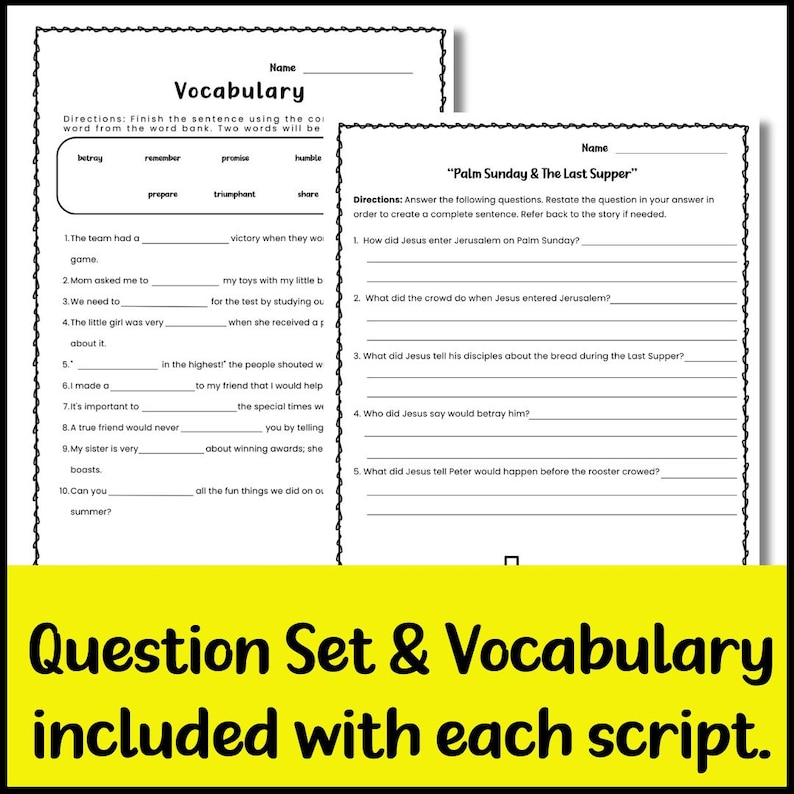 Easter Readers Theater, Easter Play, Easter Scripts, the Story of ...