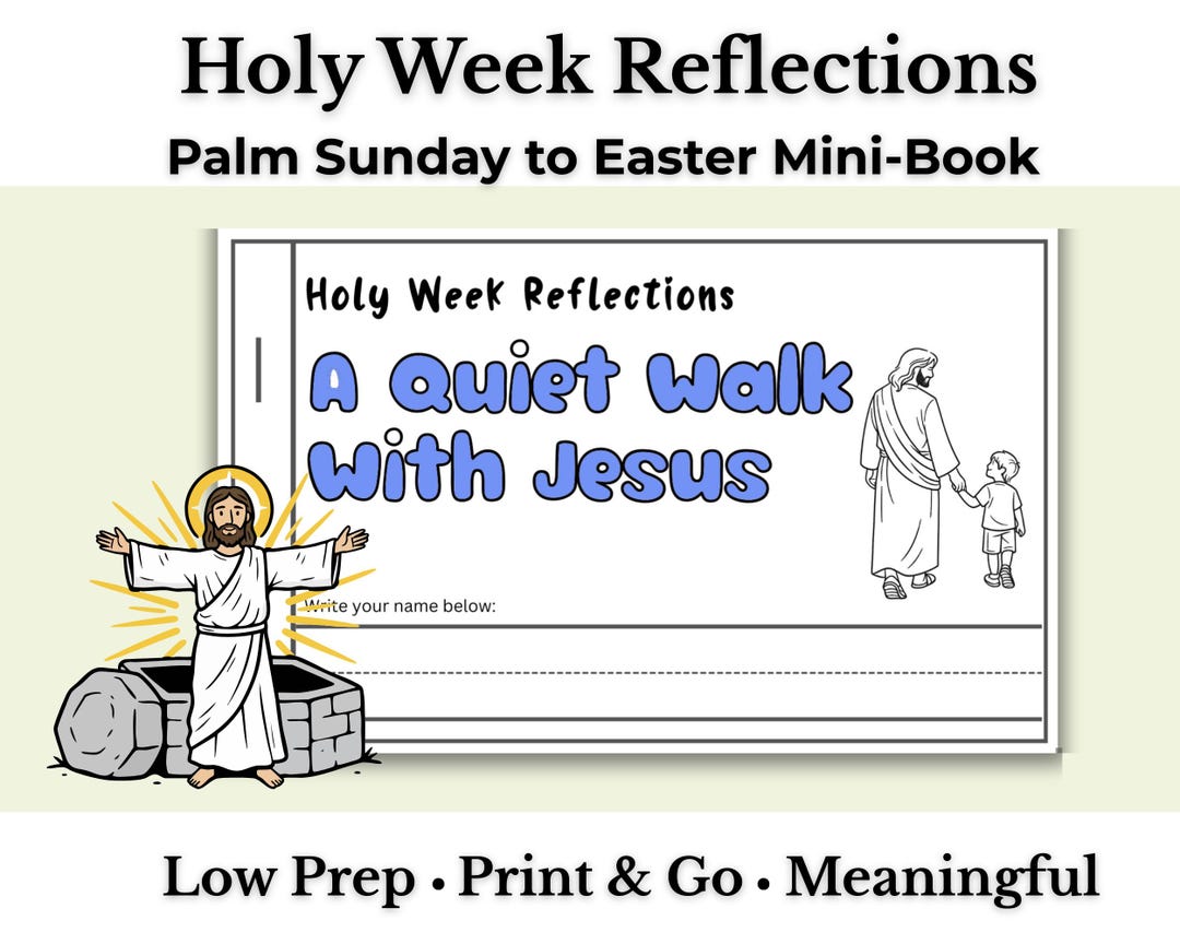 Holy Week Activity for Kids, Christian Easter Lesson, Palm Sunday ...