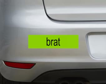 Brat Charli XCX Bumper Stickers, Brat Summer Sticker, Meme Sticker ...
