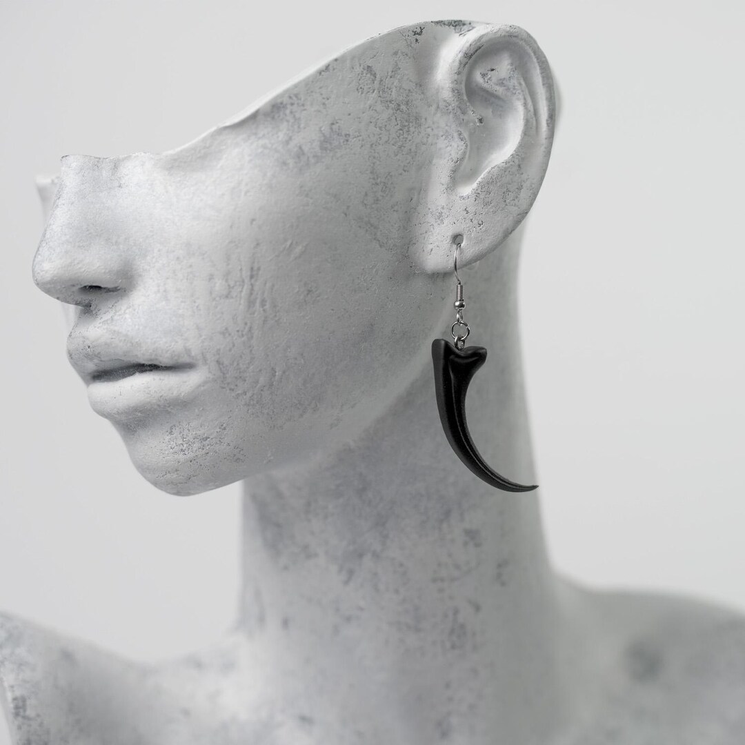 Raptor Claw Earrings Dinosaur Fossil Replica & Hypoallergenic Stainless ...