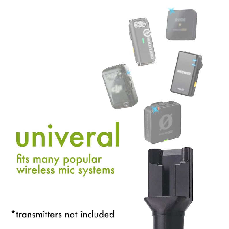 Interview Handle + Mic Flag + 10 Color Foam Tops for DJI Mic, Hollyland ...