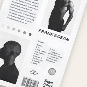 Frank Ocean Blond Minimal Poster - Etsy