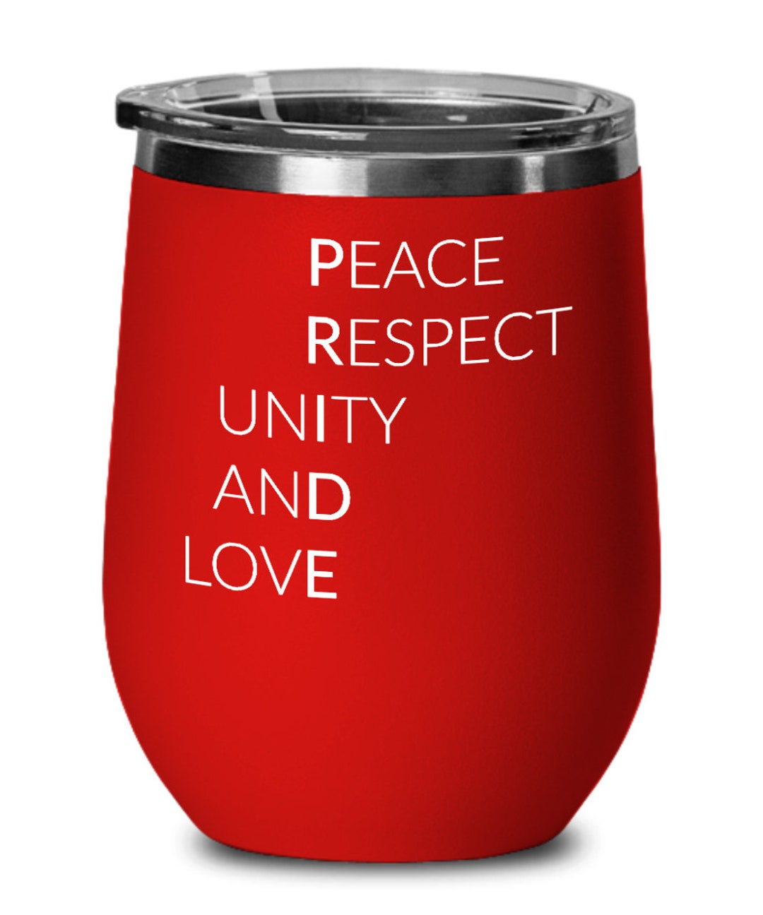 Peace Respect Unity Wine Glass Lgbt, Lgbtq, Non Binary, Lesbian Gift ...