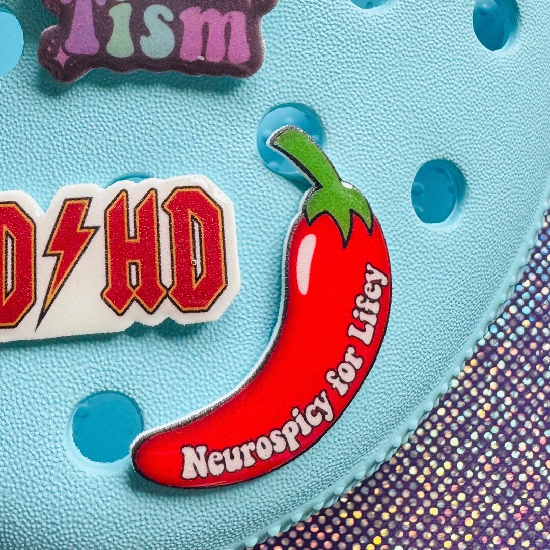 Neurospicy Chili Pepper Clog Charm: Handmade Shoe Accessory, DIY ...