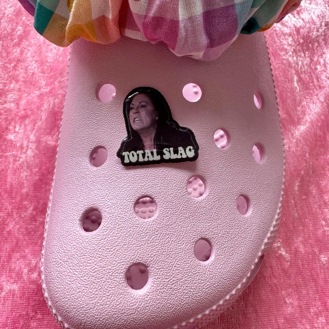 Kat Slater Total Slag Meme Shoe/clog Charm, Cute Accessory, Custom Clog ...