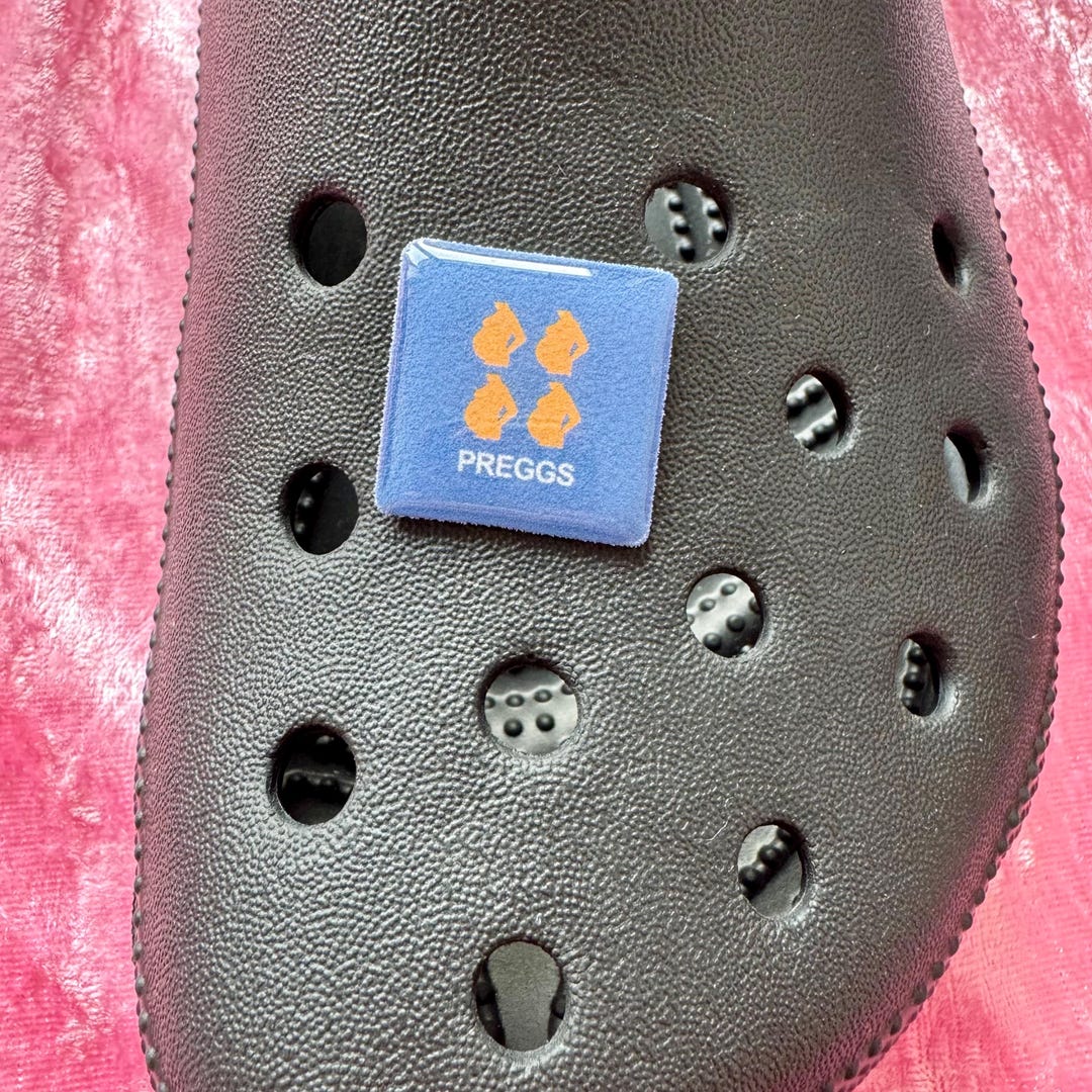 Preggs Greggs Logo Croc/clog Charm, Cute Accessory, Custom Clog Charm ...