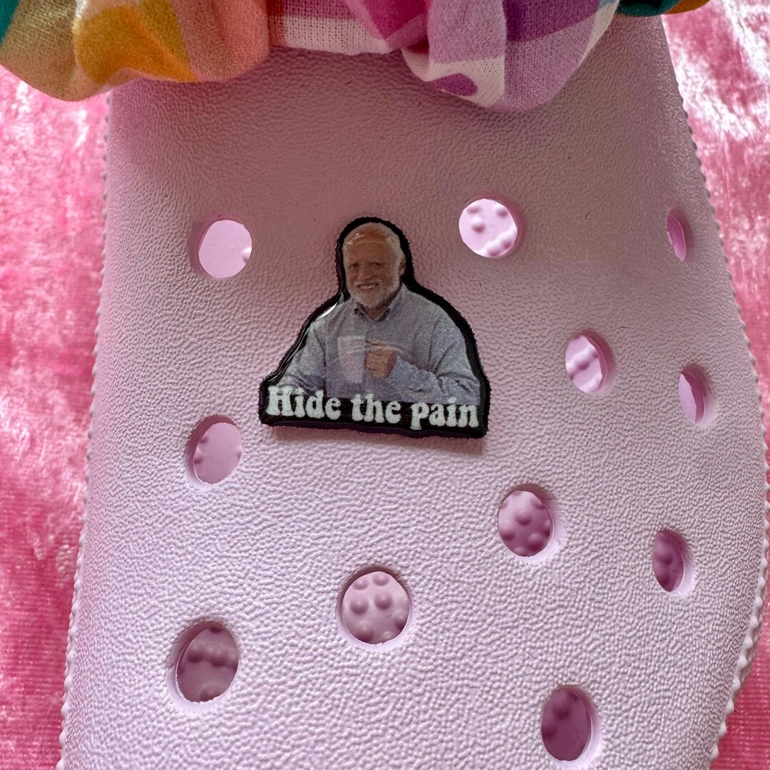 Harold Hide the Pain Meme Shoe/clog Charm, Cute Accessory, Custom Clog ...