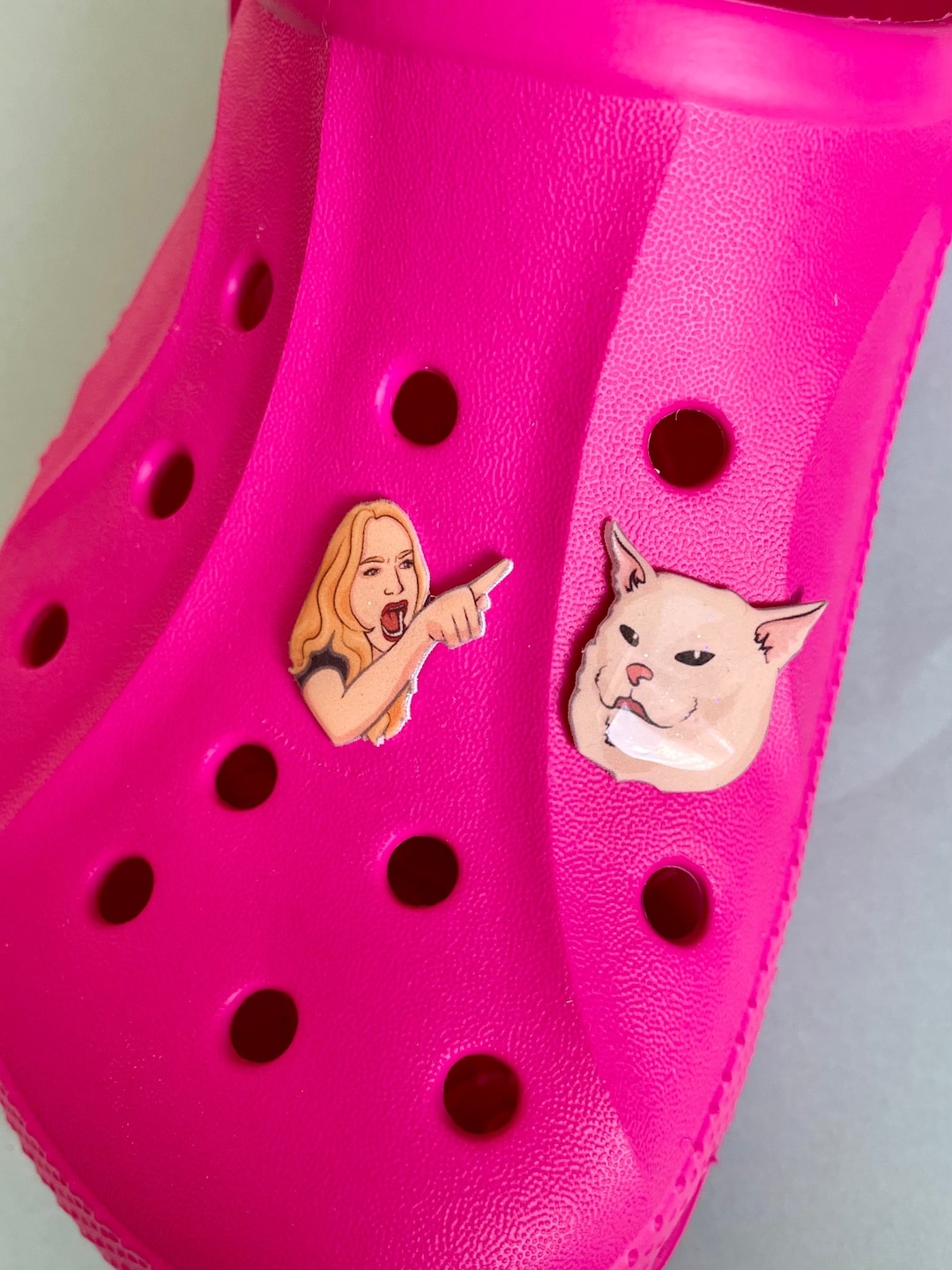 Woman Yelling at Cat Meme Shoe/clog Charm - Meme/missingegirl/real ...