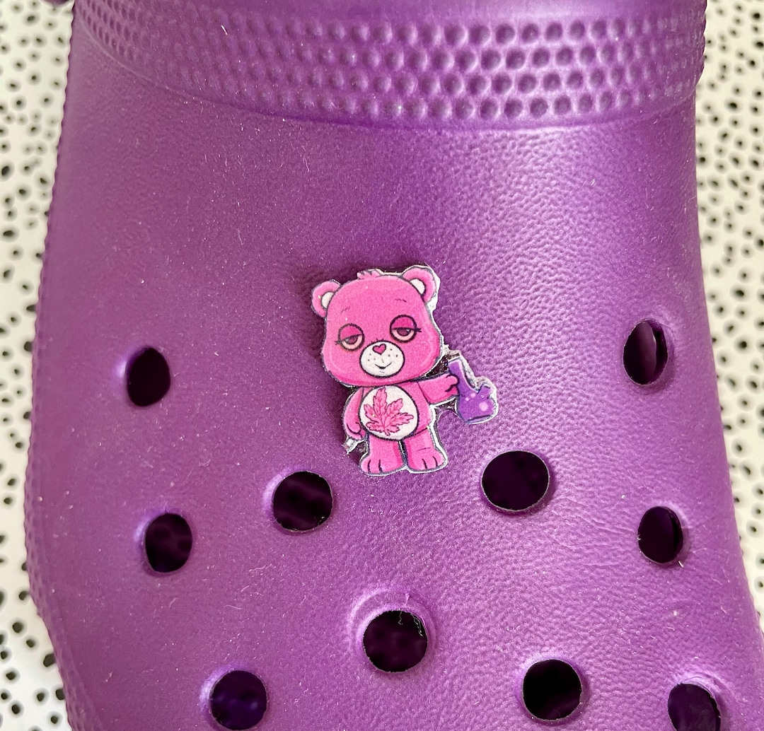 Smoking Bong Bear Shoe/clog Charm - Stoner Teddy Bear - 420/weed Gift ...