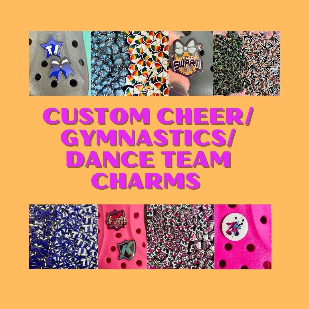 Custom Cheerleading/gymnastics/dance Shoe/clog Charms Cheer/competition ...