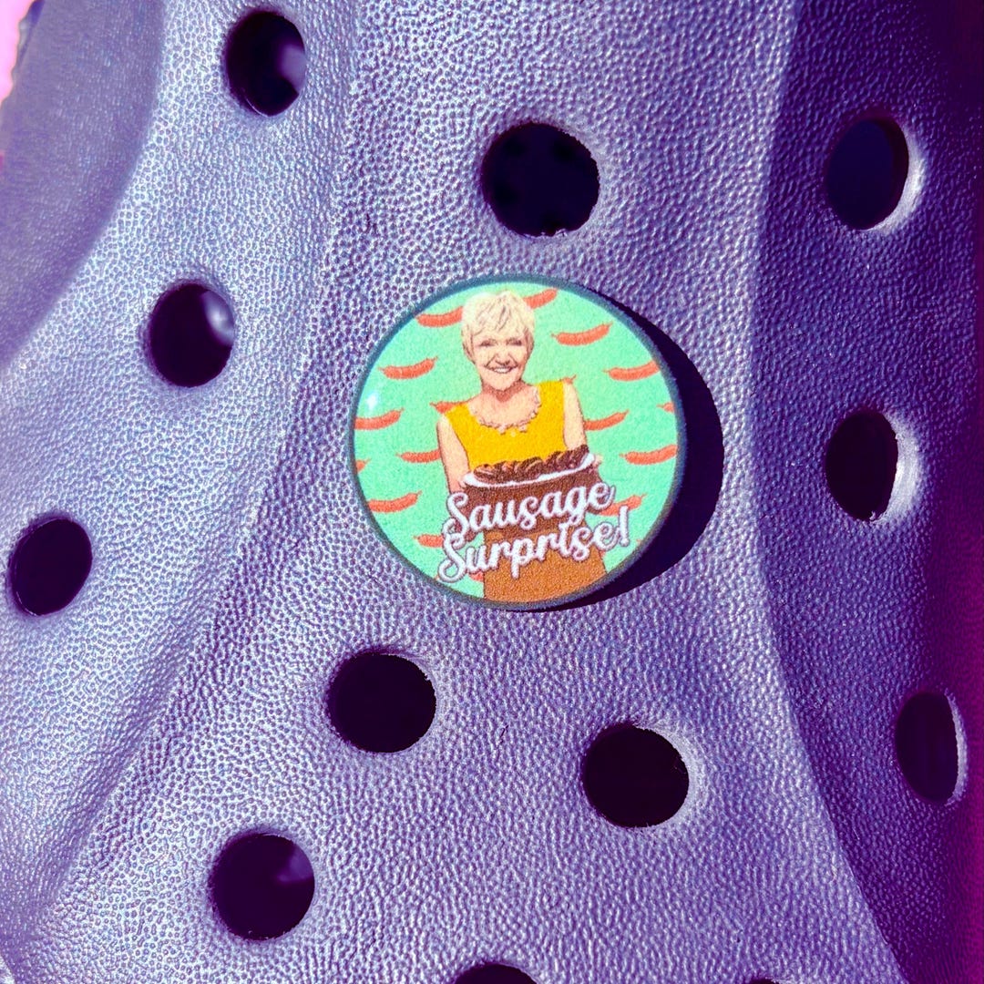 Sausage Surprise Meme Jean Slater Eastenders Shoe/clog Charm, Cute ...