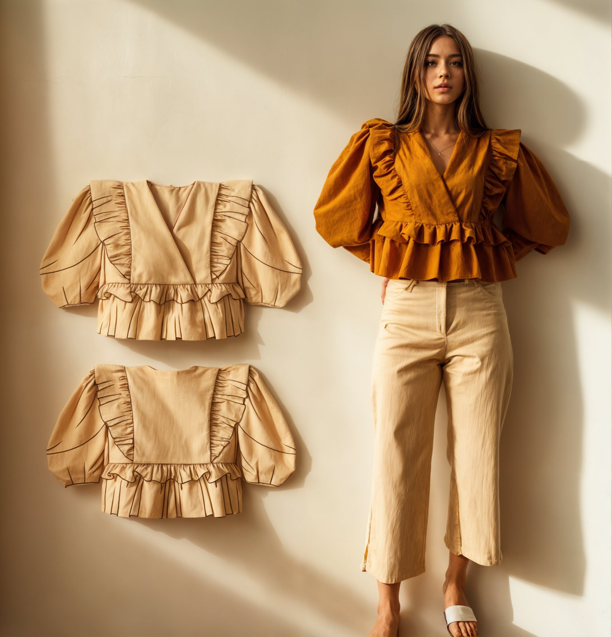 70's Vintage Style Dress Top Sewing Pattern, Blouse Pattern Cocktail ...