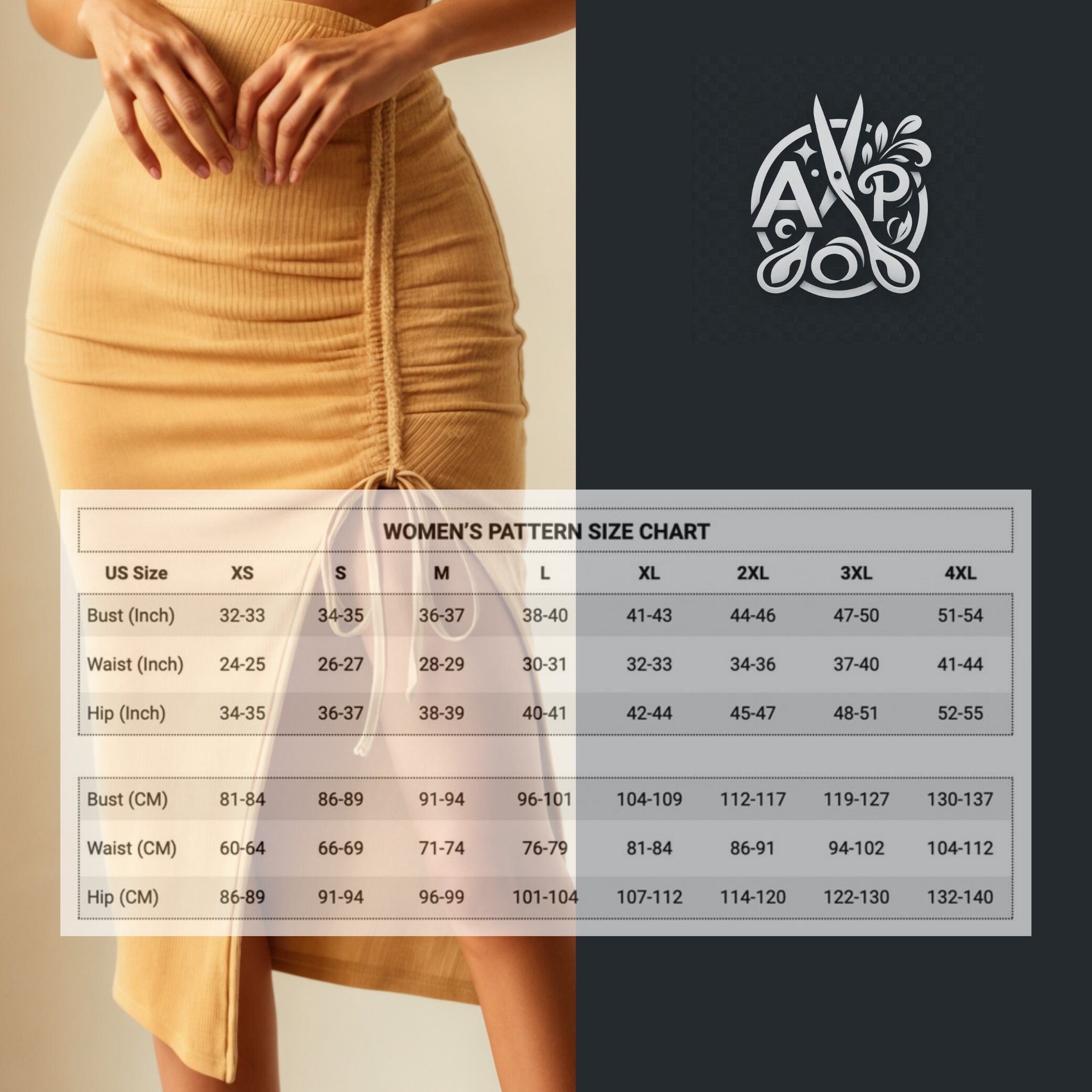 Slit Skirt Pattern Sewing Pattern Easy Skirt Pattern Easy Pattern Midi ...