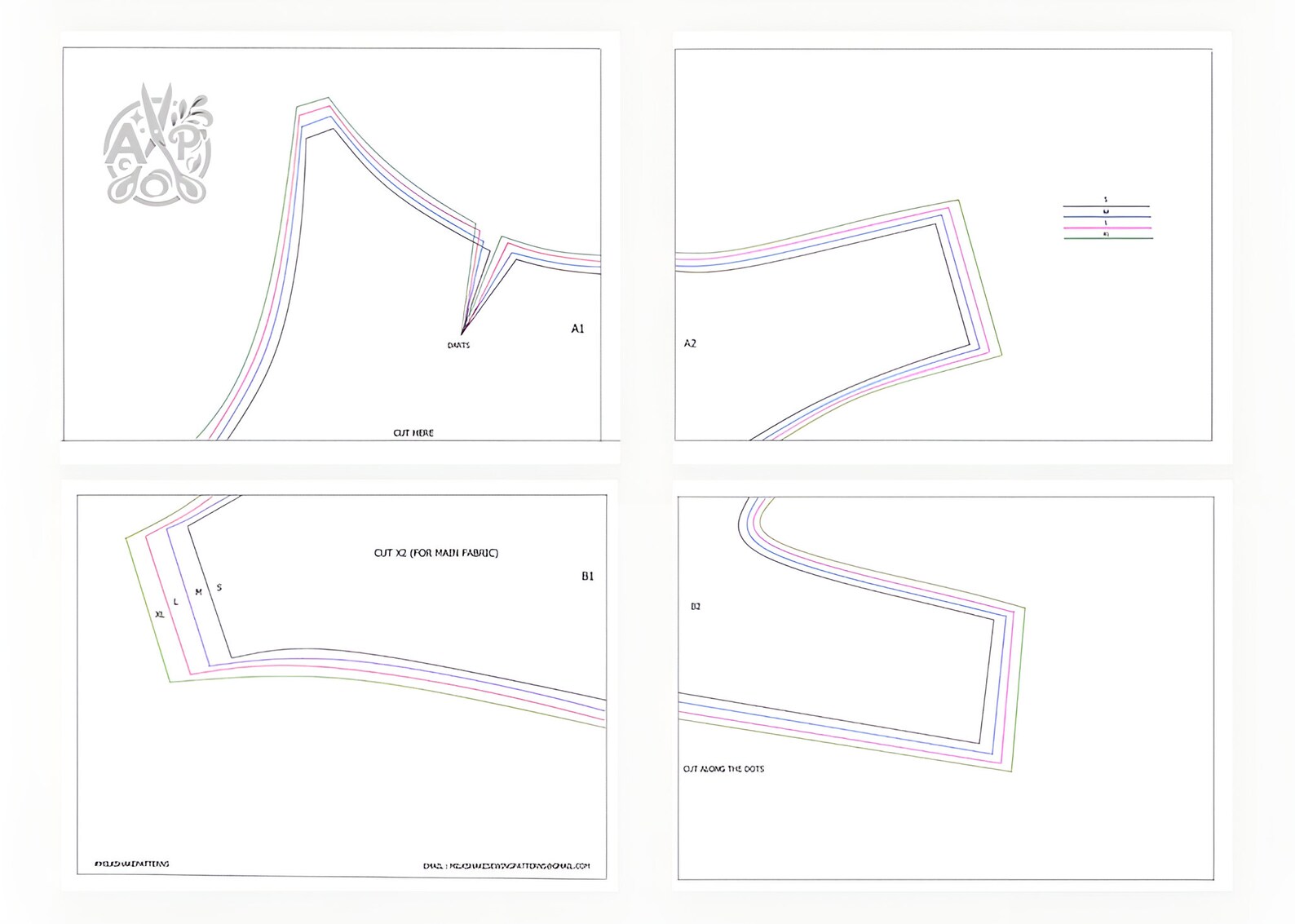 Slit Skirt Pattern Sewing Pattern Easy Skirt Pattern Easy Pattern Midi ...
