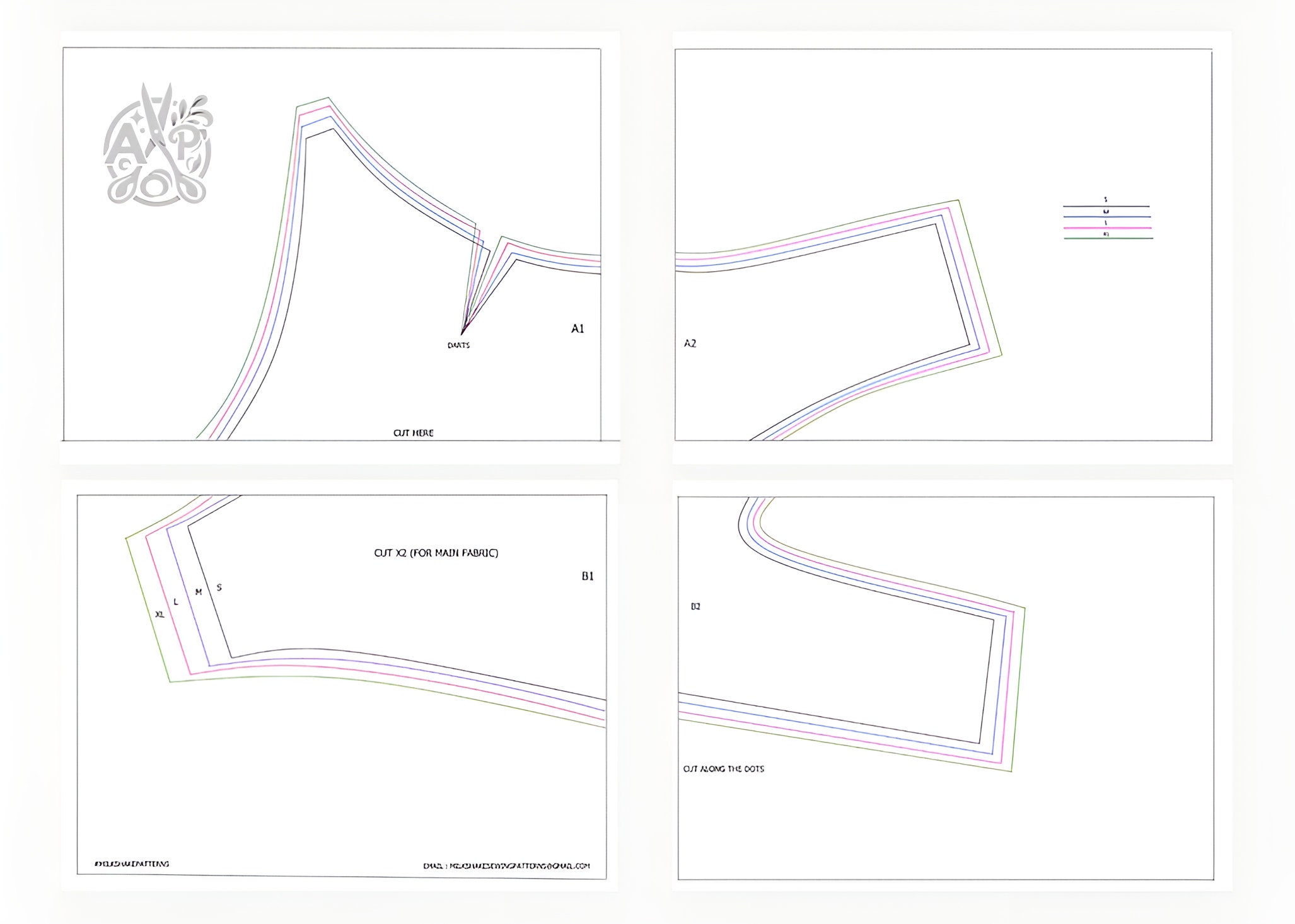 Slit Skirt Pattern Sewing Pattern Easy Skirt Pattern Easy Pattern Midi ...