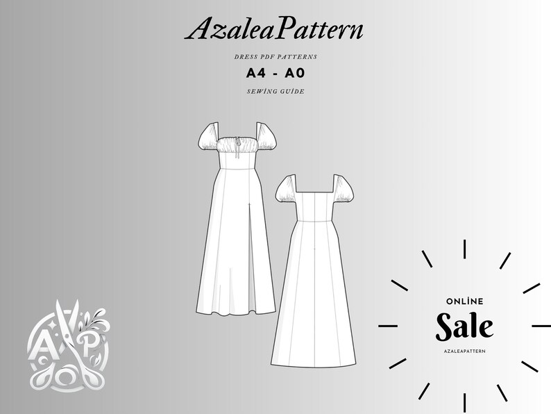 Vintage Class Dress Pattern Cottage Core Dress Milkmaid Dress Pattern ...