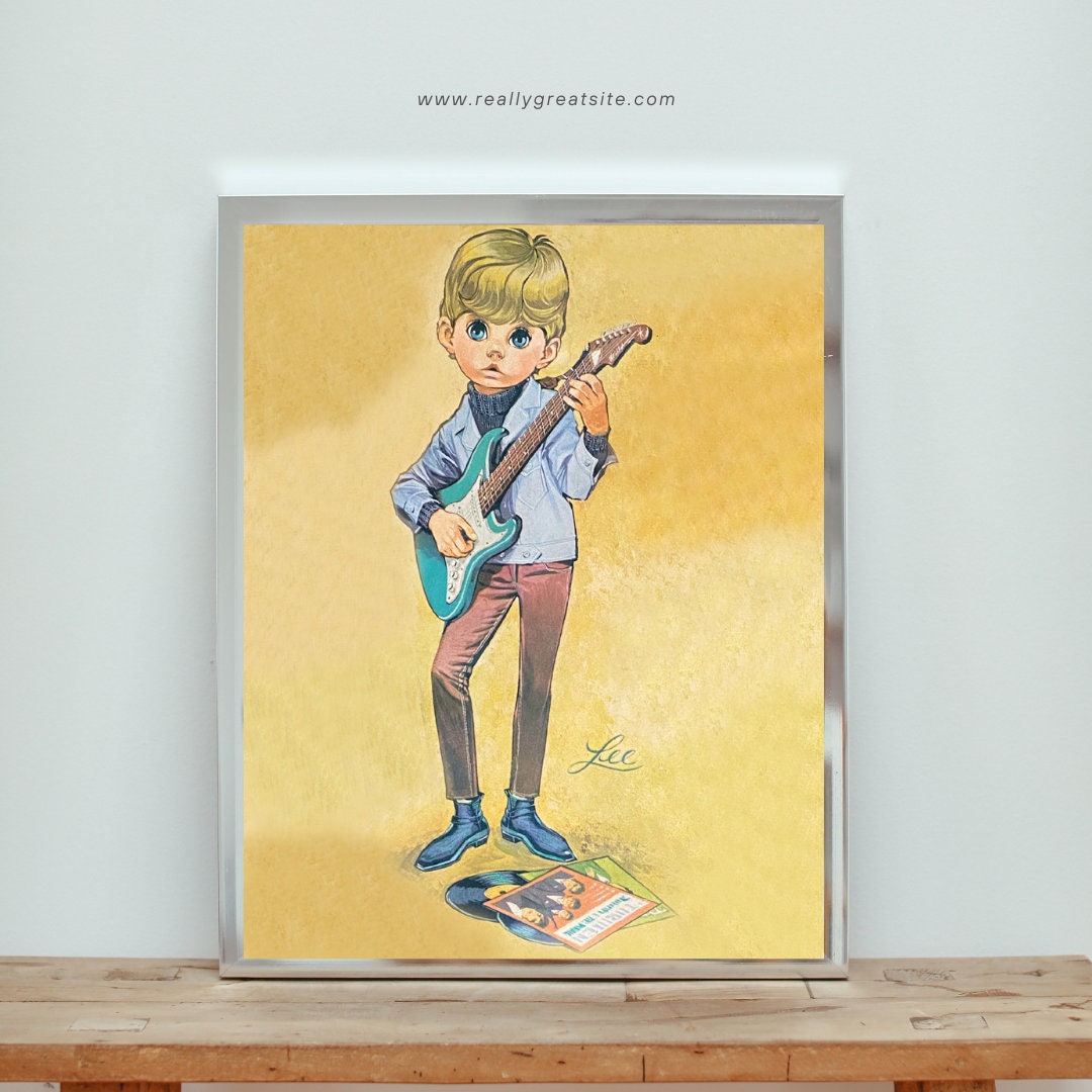 MCM Big Eye Art Premium Matter Poster Four Sizes Available, Boy Playing ...