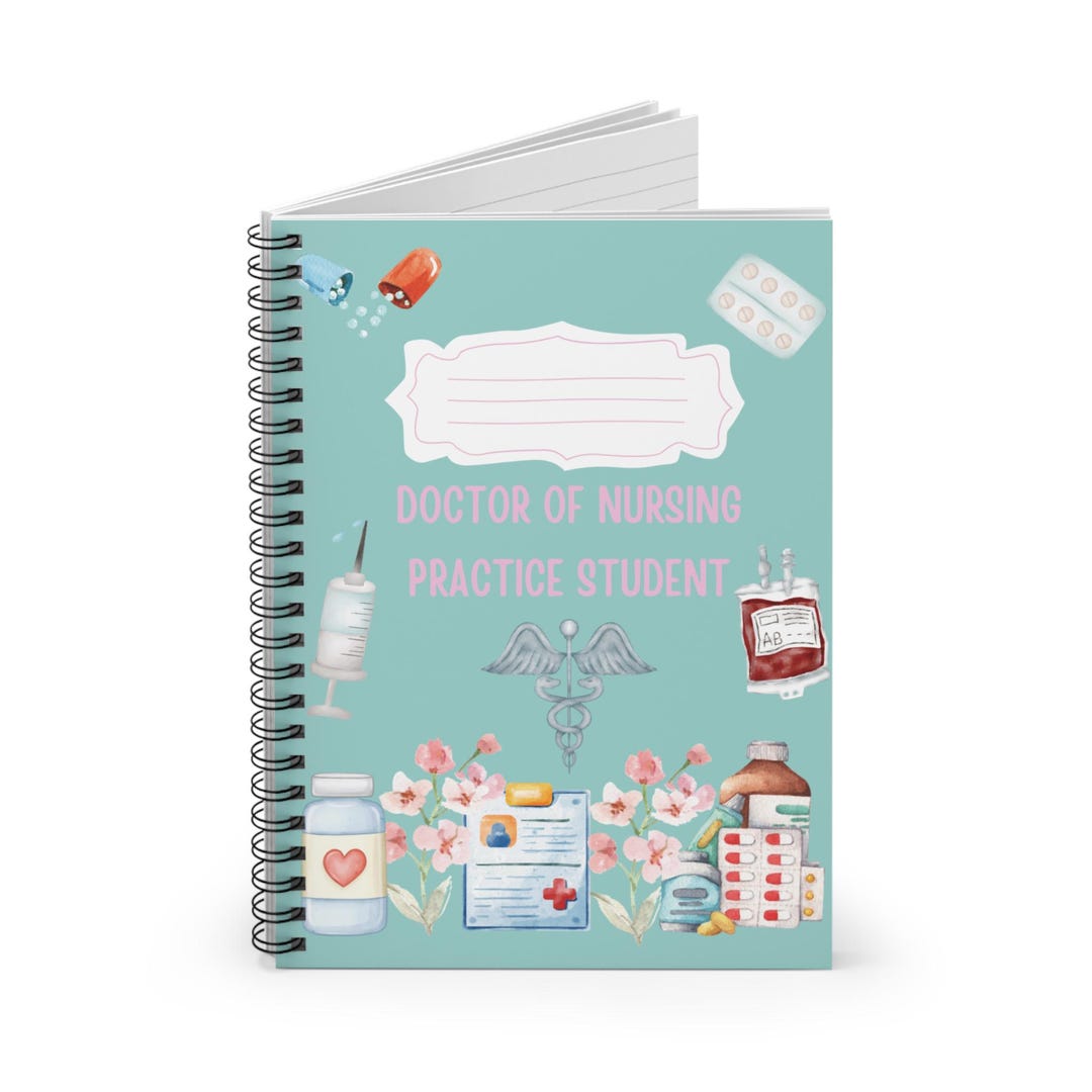 Nursing Student Spiral Lined Notebook, Nursing School, Nurse Notebook ...