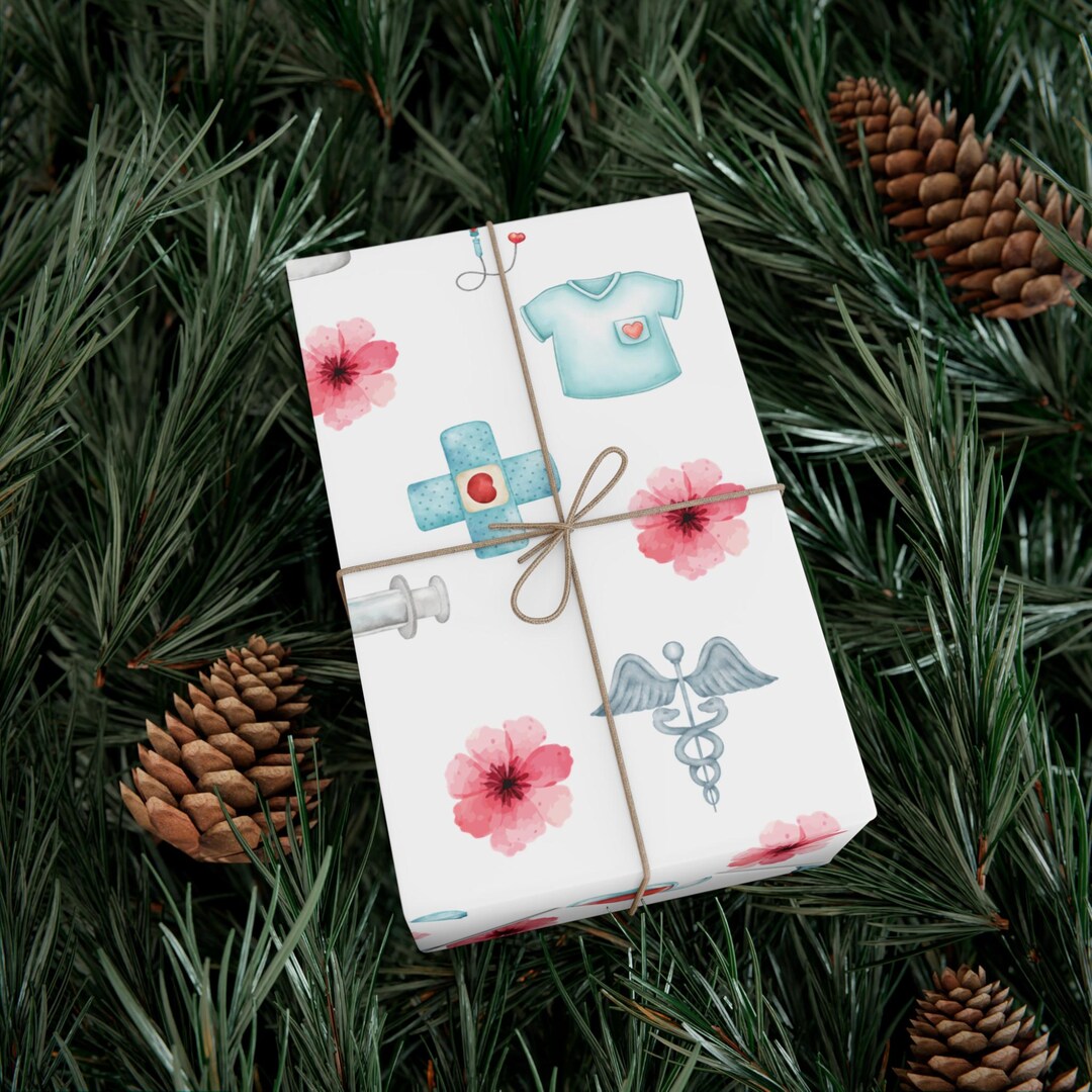 Medical Student Gift Wrapping Paper, Doctor Gift Wrap, Nurse Wrapping ...