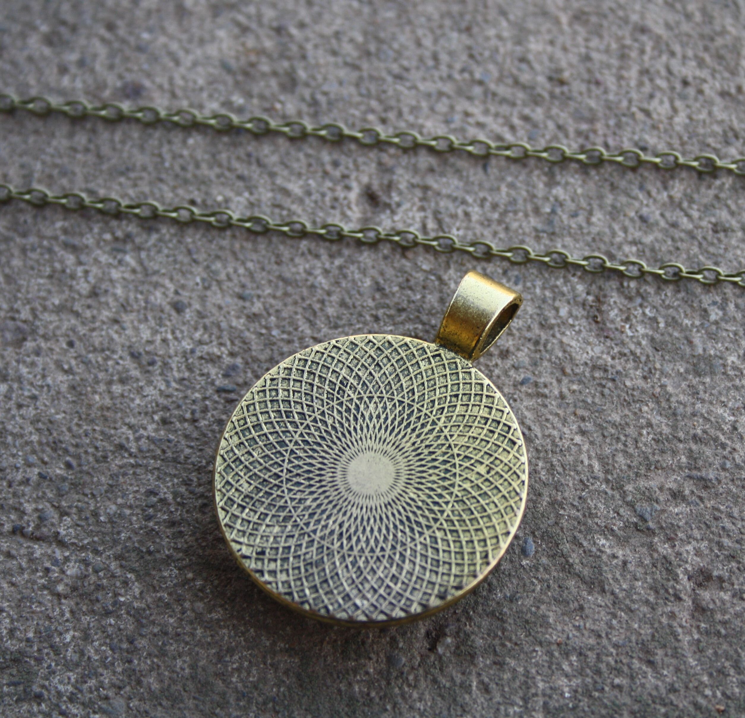 Planet Earth Necklace Space Jewelry Metal Pendant Gold - Etsy