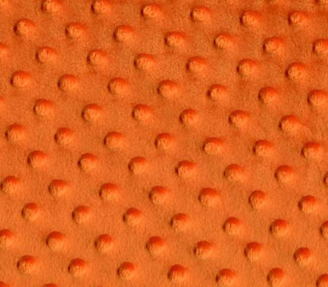 Orange 100% Polyester Minky Dimple Dot Soft Fabric SEW Craft. 58" Wide ...