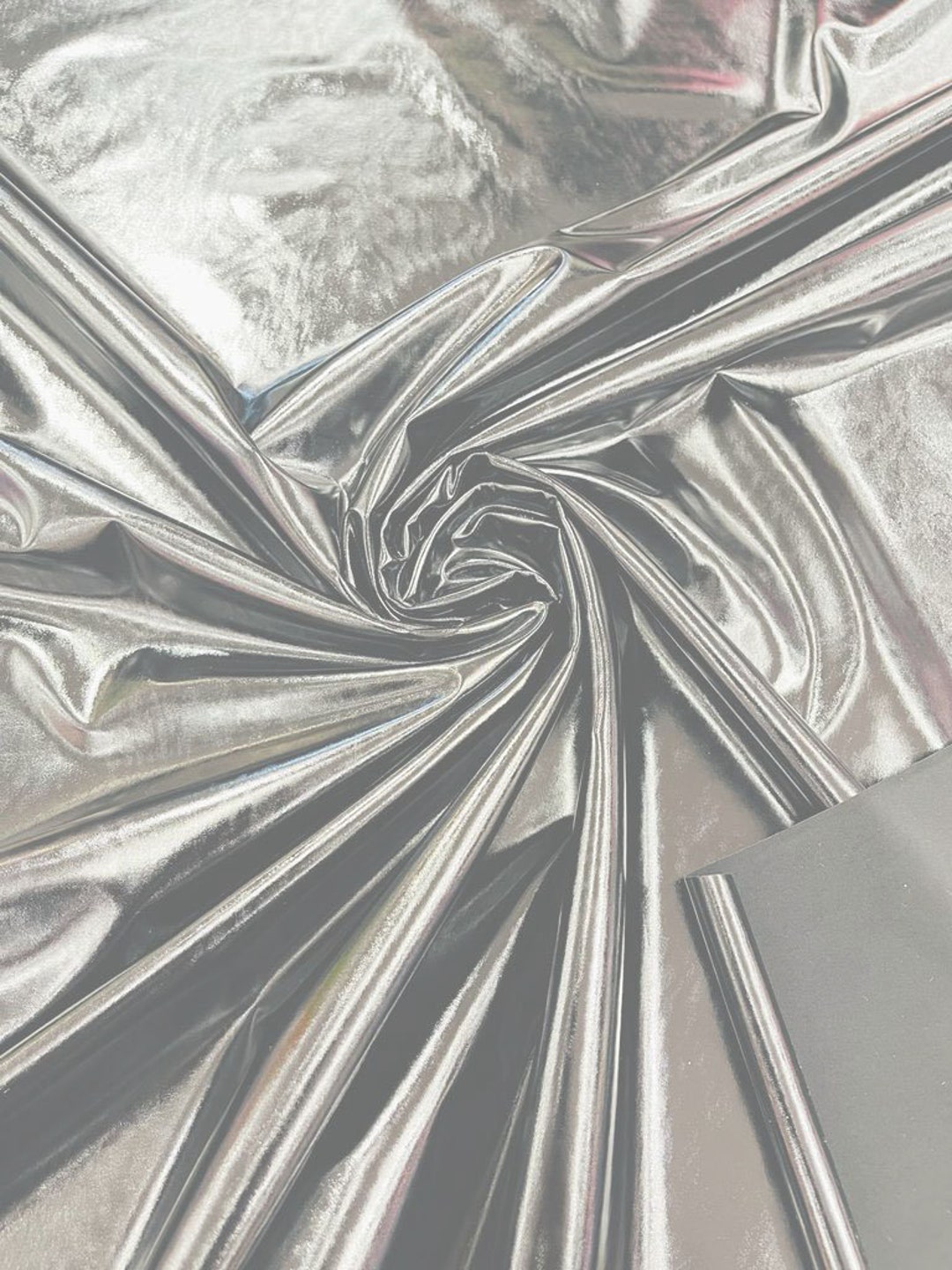 Silver - Spandex Shiny Vinyl Fabric (latex Stretch) - Sold by the Yard ...