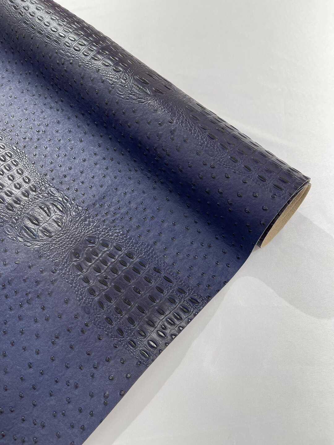54” Wide Gator/ostrich Two Tone Fake Leather Upholstery, 3-D Crocodile ...