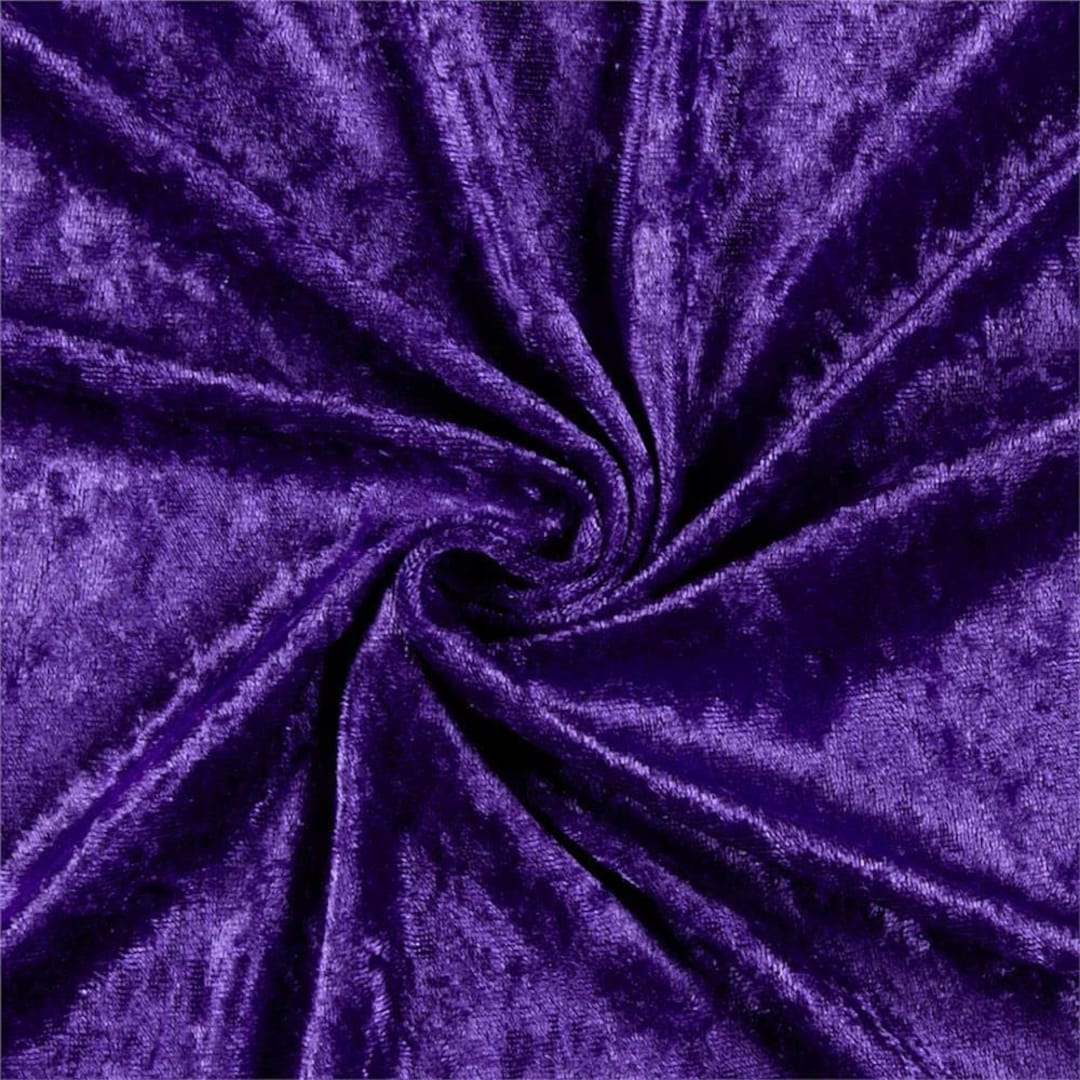 Purple 59/60" Wide Crushed Stretch Panne Velvet Velour Fabric Sold by ...