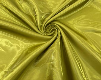 Light Olive Green - Bridal Liquid Satin Fabric/glossy Satin/58” Wide ...