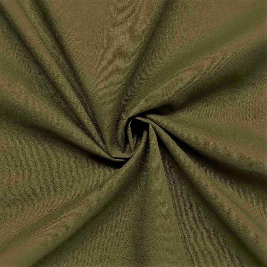 Olive Premium Light Weight Poly Cotton Blend Broadcloth Fabric 58-59 ...