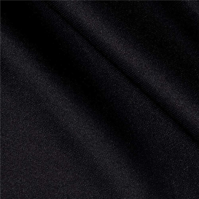 Black 100% Polyester Wrinkle Free Stretch Double Knit Scuba Fabric 59/ ...