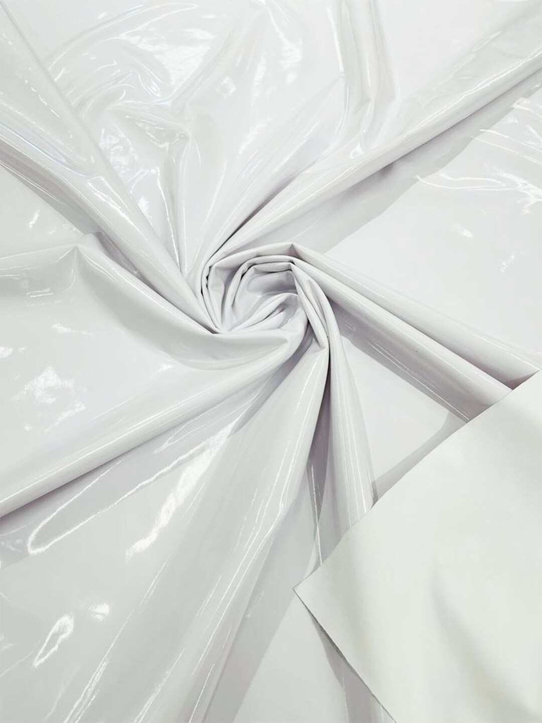 White - Spandex Shiny Vinyl Fabric (latex Stretch) - Sold by the Yard ...