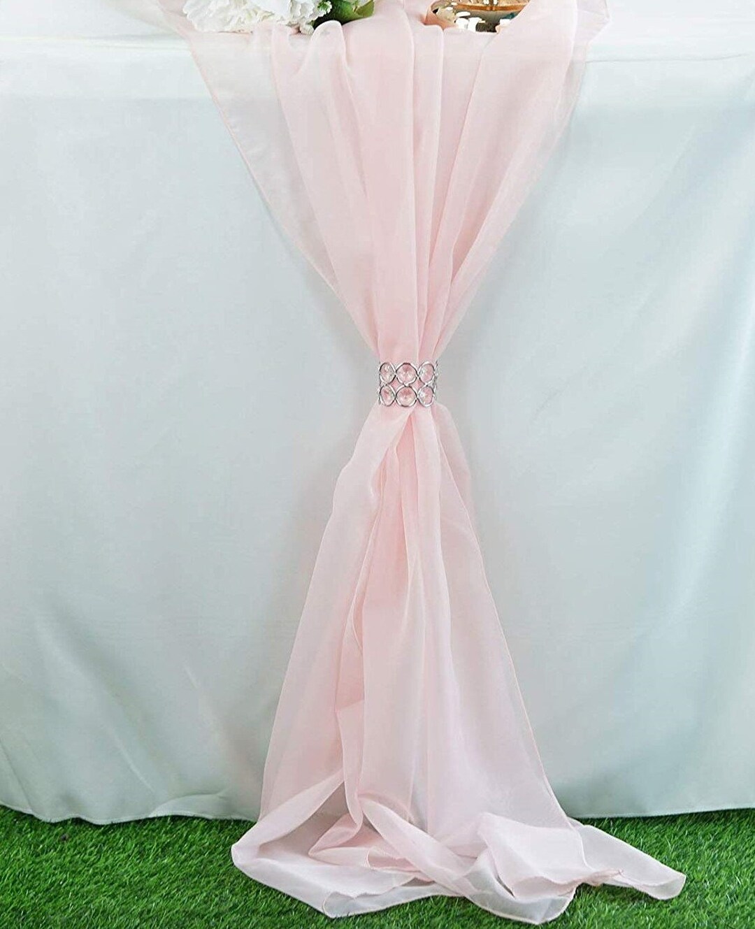Rose Gold - VIP TEXTILE INC, Chiffon Table Runner Extra Long, Wedding ...