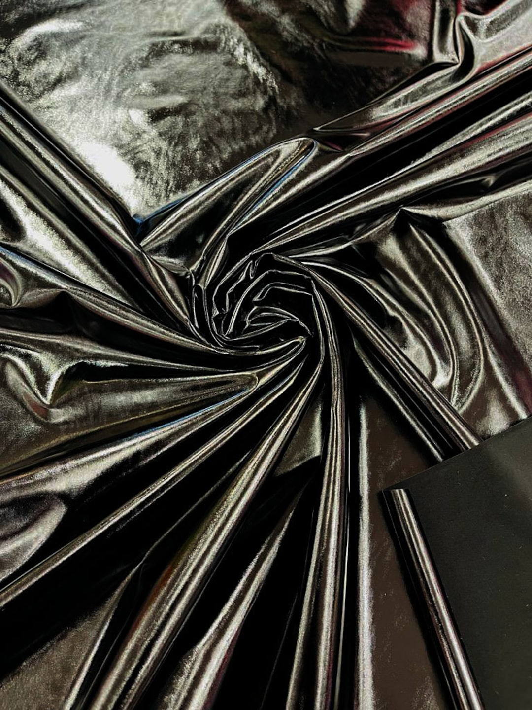 Black - Spandex Shiny Vinyl Fabric (latex Stretch) - Sold by the Yard ...