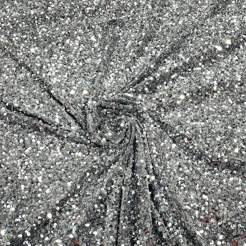 Silver Sequin Linen - Etsy