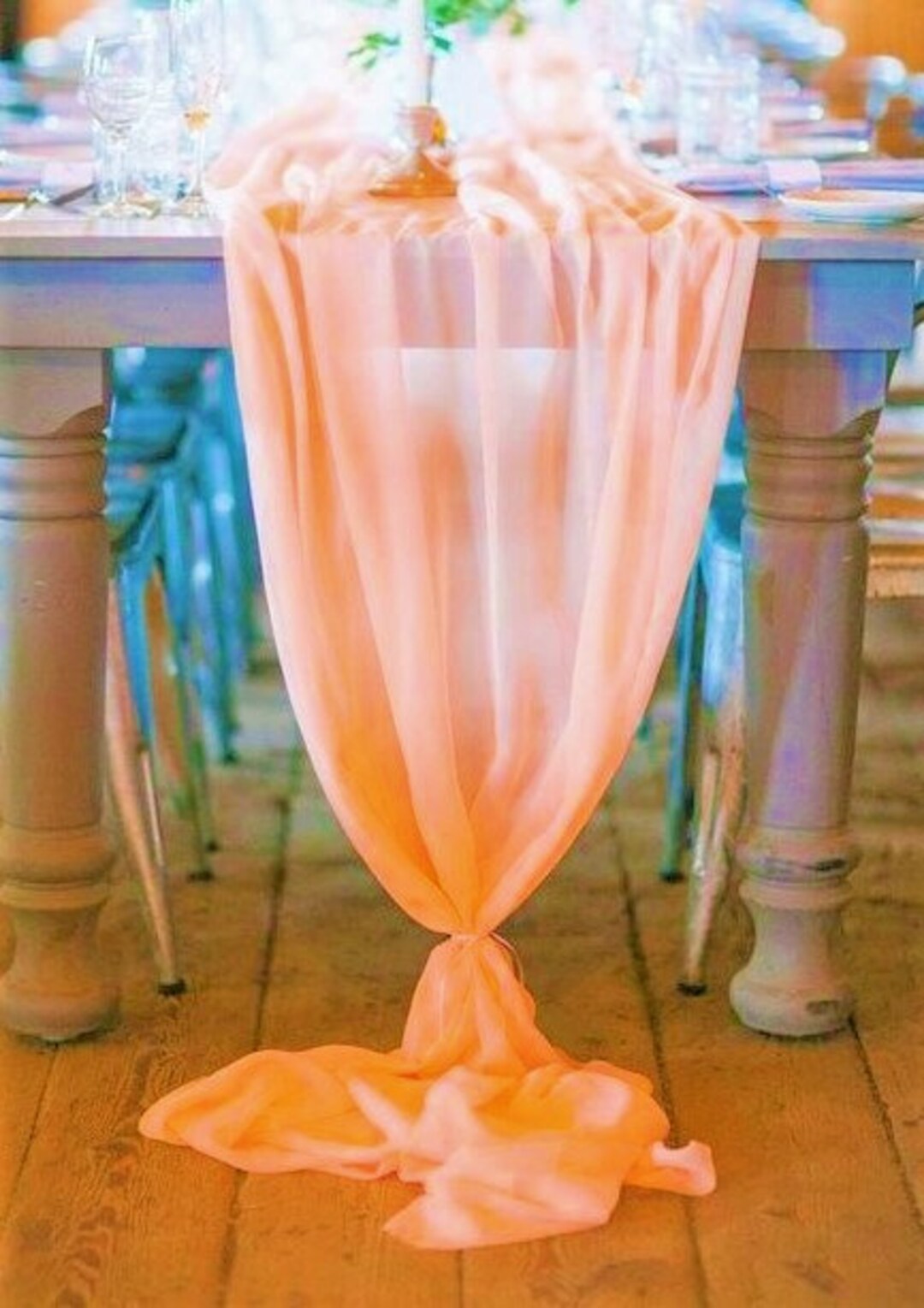 Orange - VIP TEXTILE INC, Chiffon Table Runner Extra Long, Wedding Runners, Long Table Runners ...