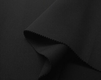 Black Scuba Double Knit Fabric 100% Polyester 58/60'' Wide Sold by the ...
