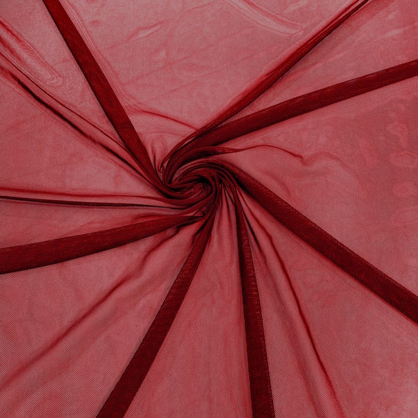 Sheer Dark Red Fabric - Etsy