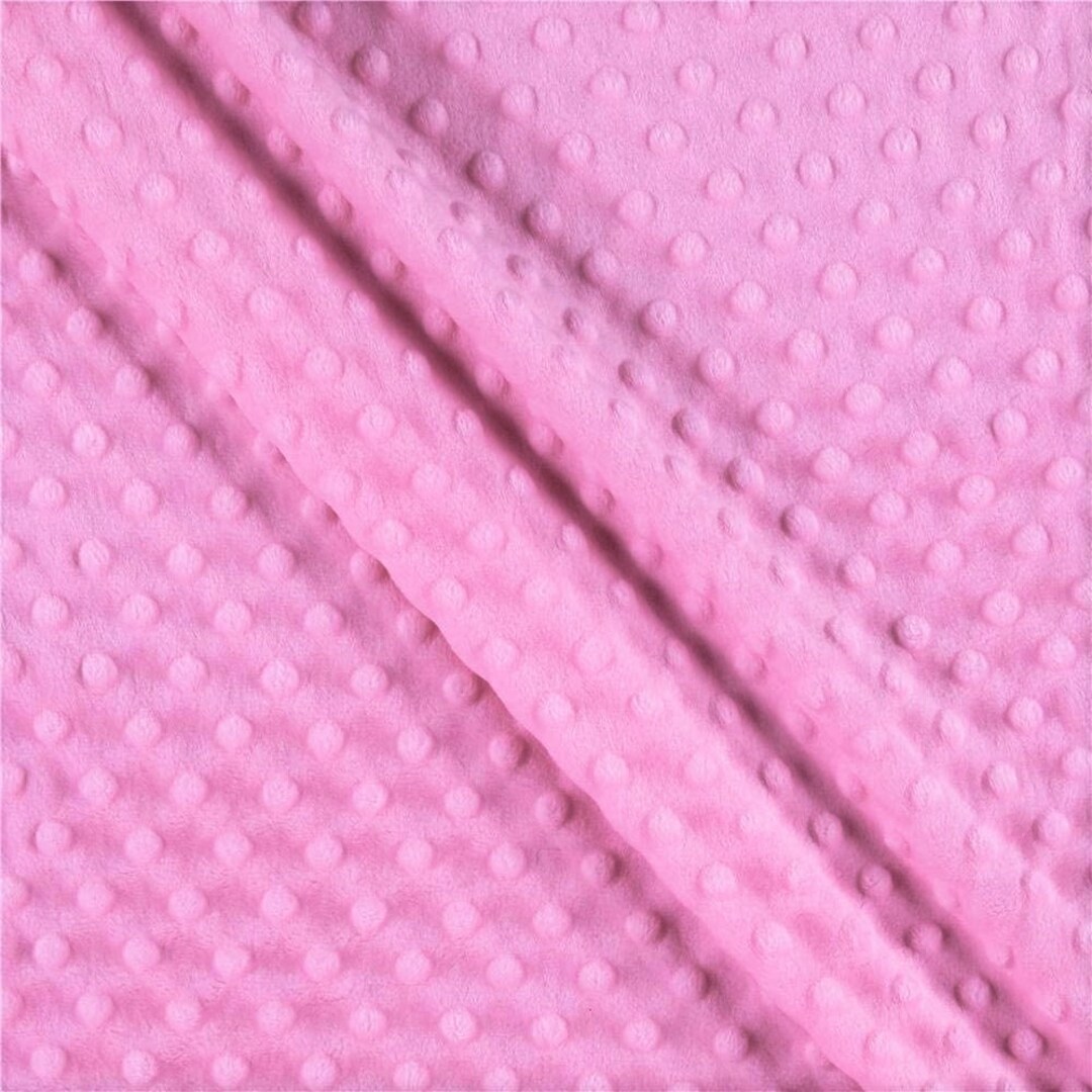 Pink 100% Polyester Minky Dimple Dot Soft Cuddle Fabric SEW Craft. 58 ...