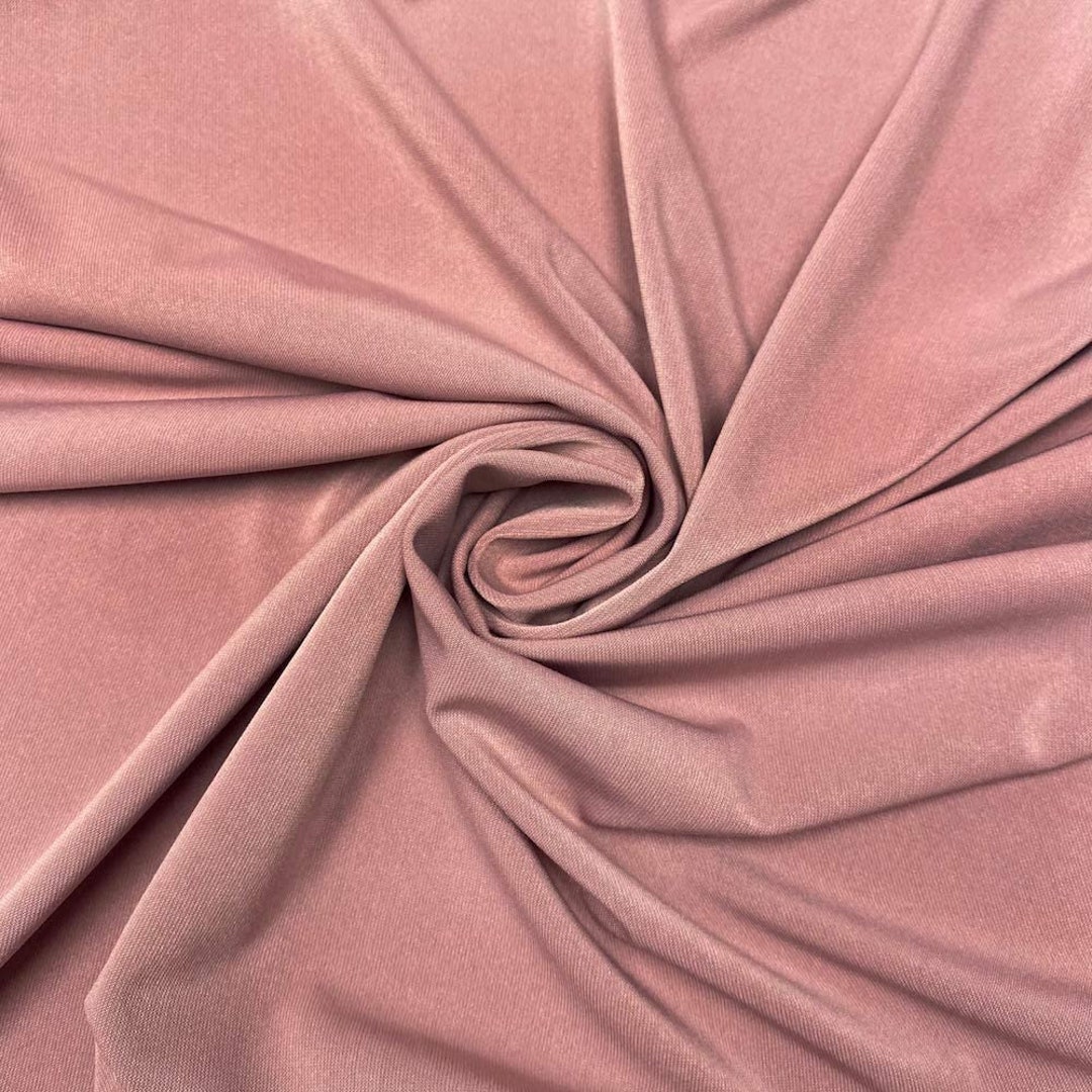 Rose Blush ITY Stoff Polyester Strick Jersey 2 Way Stretch Spandex. 58/ ...