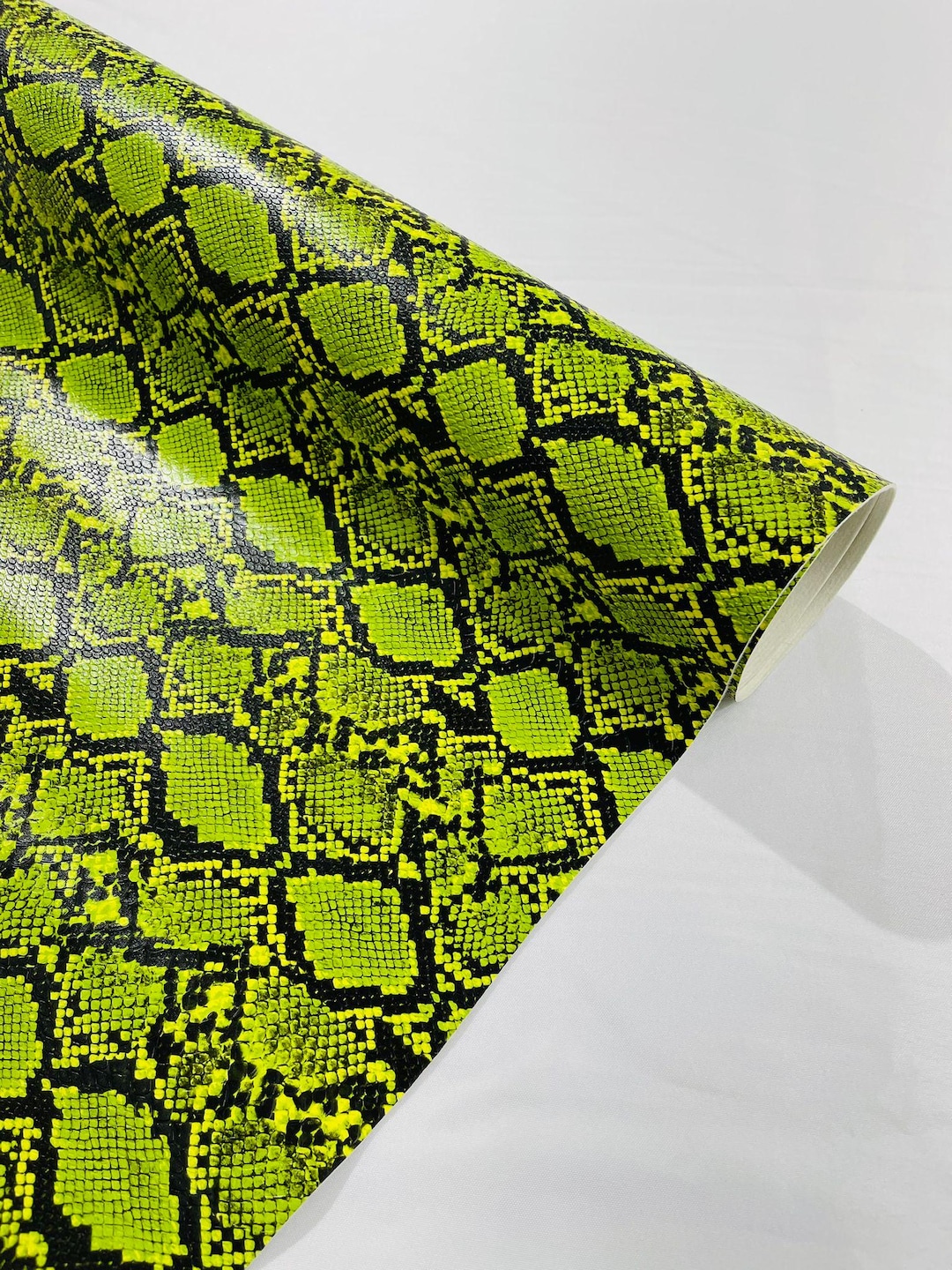 54" Wide Snake Fake Leather Upholstery, 3-D Viper Snake Skin Texture ...